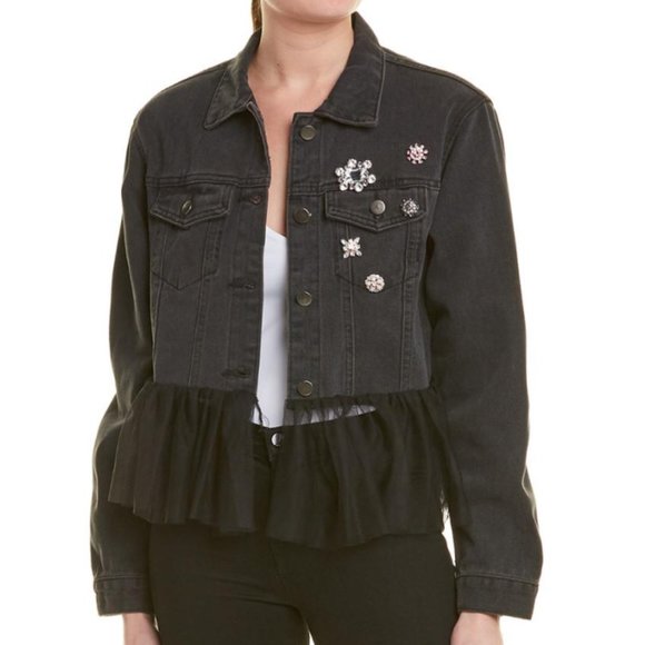 Lea & Viola | Jackets & Coats | Lea Viola Black Denim Jacket | Poshmark